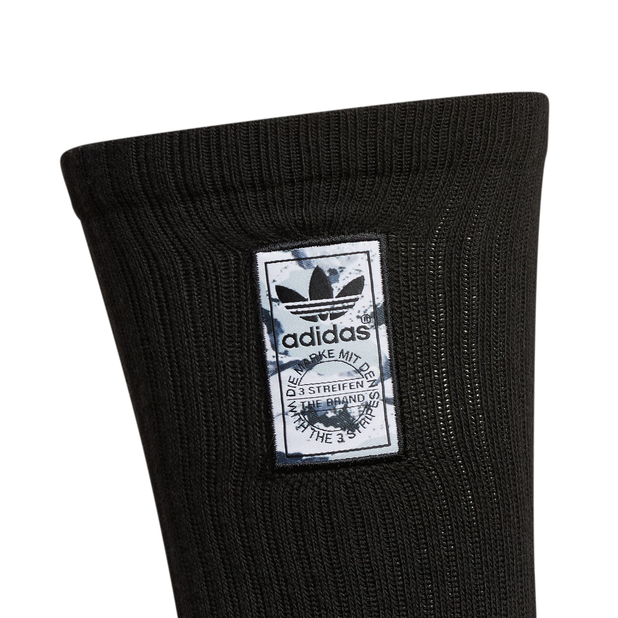 adidas Originals Mixed Graphics Cushioned Crew Socks (3-Pair), White/Preloved Brown/Preloved Yellow, Medium