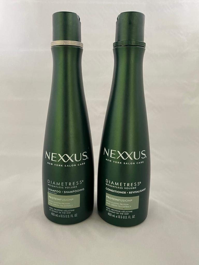 Nexxus Diametress Volumizing Combo Pack, Rebalancing Shampoo + Restoring Conditioner, 13.5 Ounce Each, Packaging May Vary