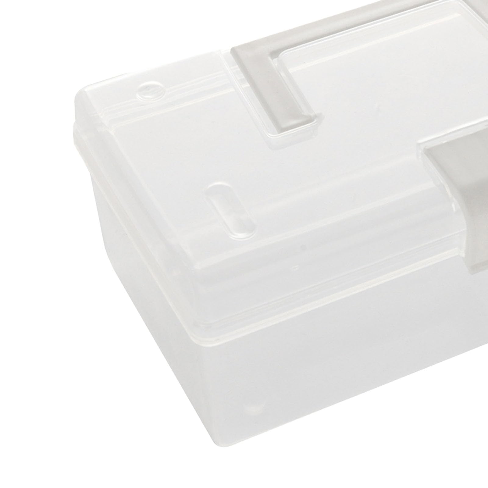 Haofy Clear Storage Box, Portable Plastic Container for Stationery Sewing Art Craft Jewelry with Lid (M)