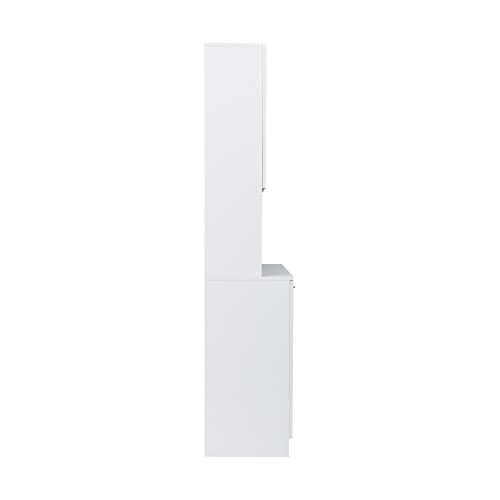 Cabinet, Large Kitchen Storage Cabinet Buffet Cabinet 71" Freestanding Kitchen Pantry Cabinet Cupboard with 6 Doors and 1 Drawer Versatile Wardrobe & Kitchen Cabinet Craft Storage Cabinet (White)