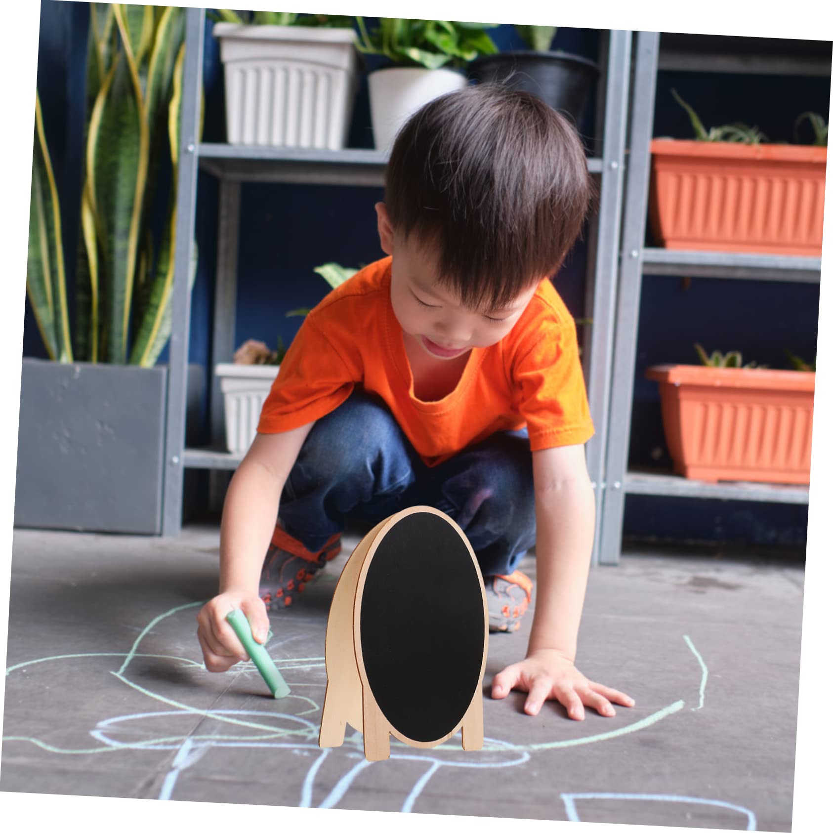 Alasum 2Pcs Small Blackboard Place Square Mini Blackboard Signs Garden Labels Double Sided Blackboard Plant Signs Kids Creative Graffiti Chalkboards Dual Purpose Ornaments Office Wooden