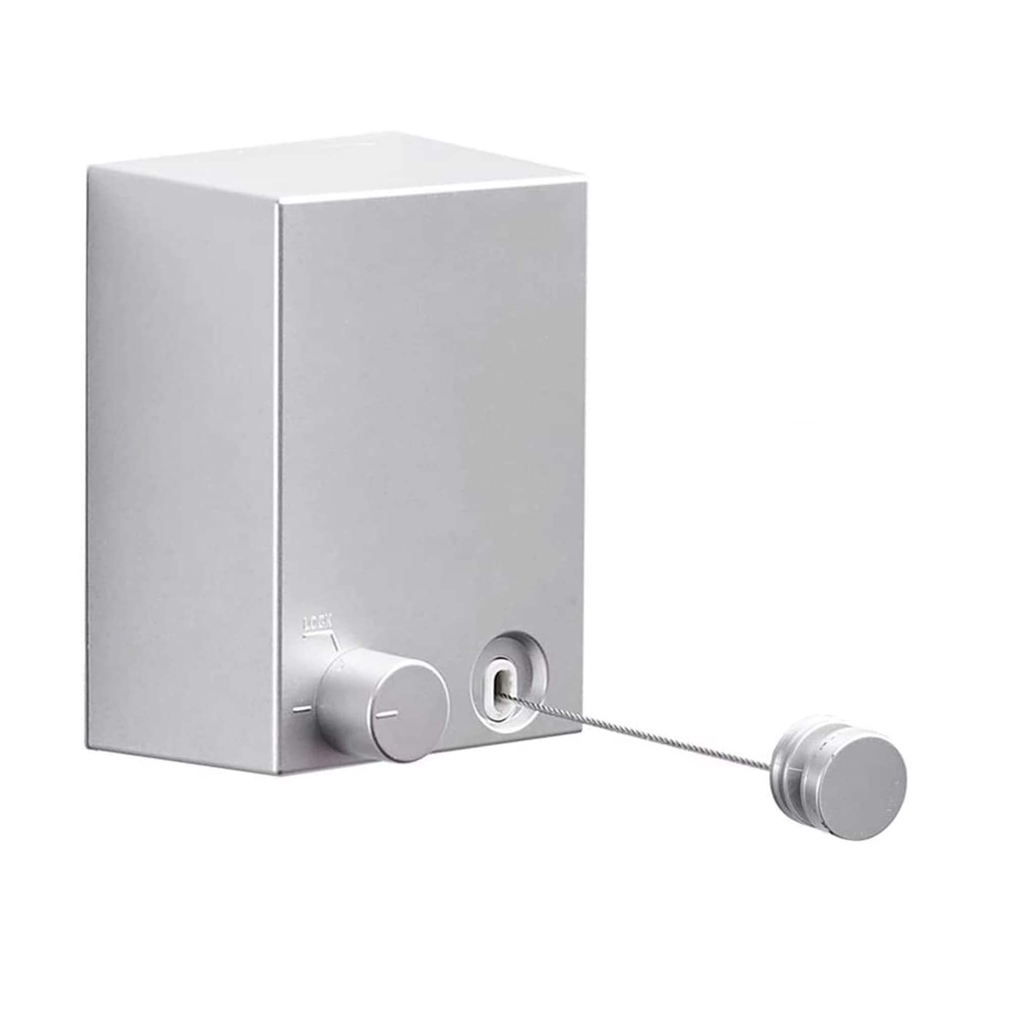 Retractable Clothesline with Lock to Prevent Sagging Function Heavy Duty Wall Mounted Clothes Drying Laundry Line (Silver)