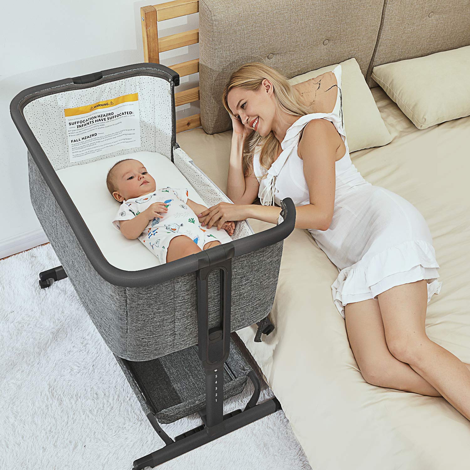 AMKE Bassinet Surrounding Replacement Fit G607 Bedside Bassinet
