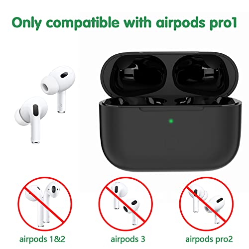 Compatible with AirPods Pro Wireless Charging Case, Charger Case Replacement for Air Pods Pro with 660mAh Battery and Bluetooth Pairing Button, NO Earbuds, Black
