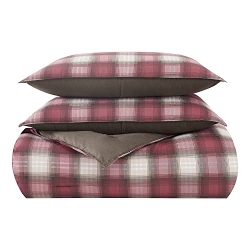 Eddie Bauer - Queen Comforter Set, Reversible Alt Down Bedding with Matching Shams, Home Decor for Colder Months (Navigation Red, Queen)