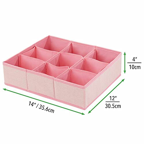 Fabric 9 Section Drawer/Closet Storage Organizer for Kids - Pink