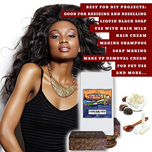 Organic, Anti-Bacterial, Anti-Fungal OSE-DUDU AFRICAN BLACK SOAP 2 LB (32 oz) BLOCK. Authentic, Handmade, Unscented Raw (GHANA)
