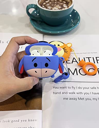 Cartoon Case for Apple AirPods 2/1 AirPods Case Adorable Cover 3D Protective Cases Shockproof Silicone Shell Anti-Fall Cover for AirPods Charging Cute Case (AirPods 2/1, Cute Donkey)