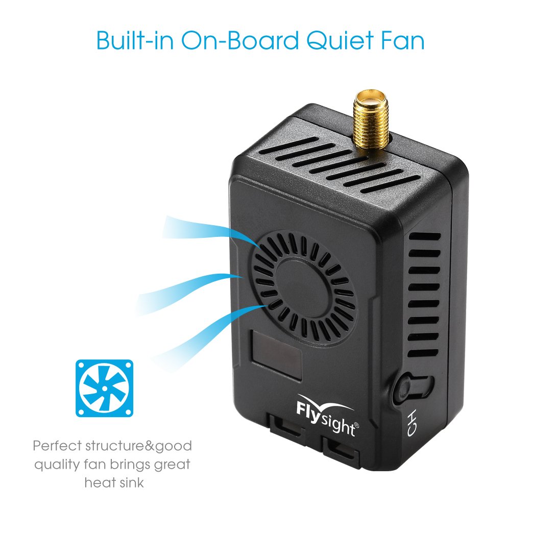 Flysight Black Mamba 5.8Ghz FPV Video Transmitter 40CH Wireless Audio Video FPV Vtx Transmitter for RC Drone MultiTotor Quadcopter (SMA ANT 6-28V,NOT for Gopro)