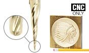 Amana Tool - 46281 CNC 2D & 3D Carving 3.6 Deg Tapered Angle Ball Tip 1/16 Dia x 1/32 Ra