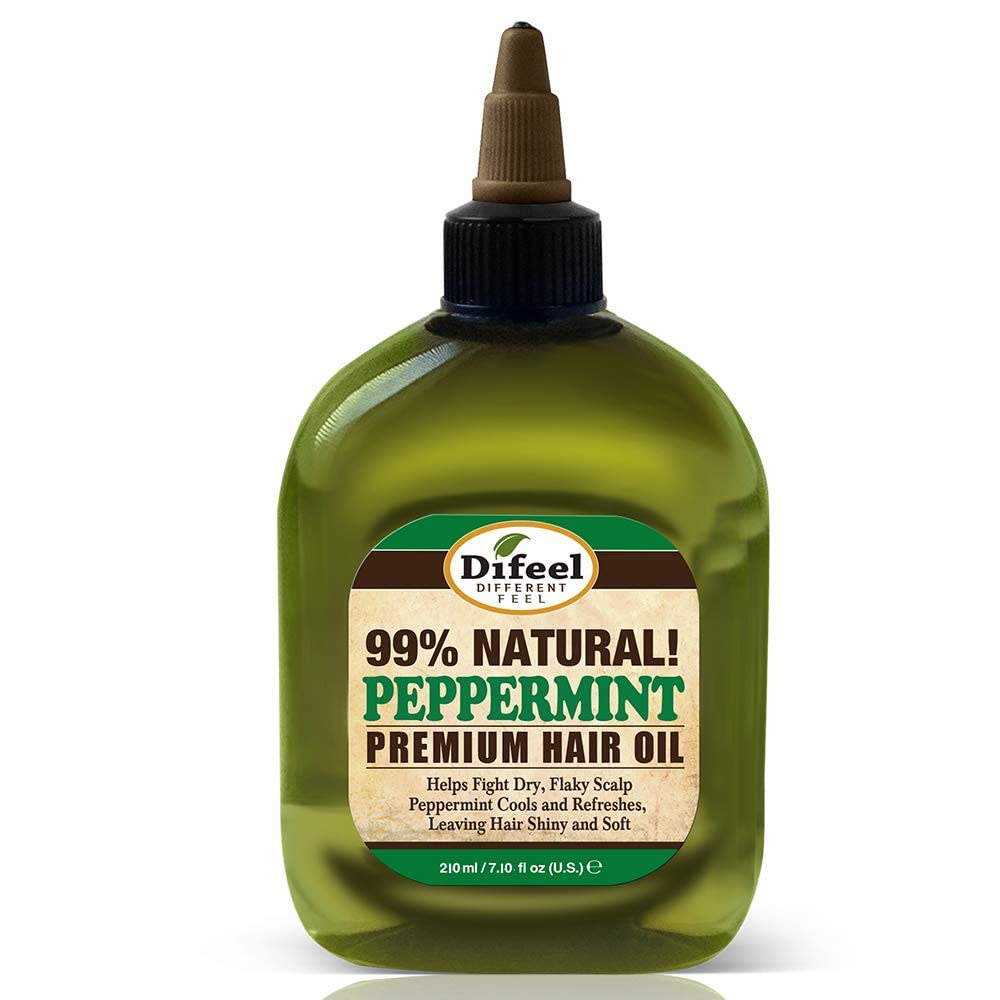 Difeel Premium Natural Hair Oil - Peppermint Oil 7.1 Ounce - For Dry & Flaky Scalp, Cools & Refreshes Hair, Leaves Hair Shiny & Soft, Provides Immediate & Long Lasting Benefits For Hair