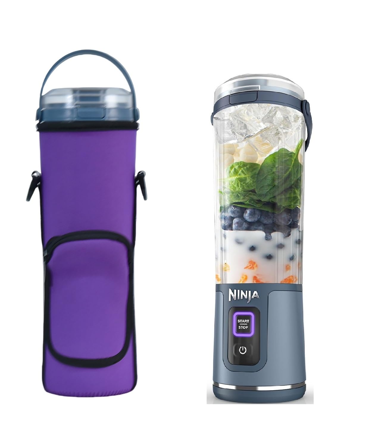AF-WAN Portable Blender Carry Storage Bag sleeve with Shoulder Strap for Ninja BC151NV/BC51NV/BC151BK/BC151CR/BC151EM/BC151PR/BC151WH 18oz Blast Portable Blender (Purple)