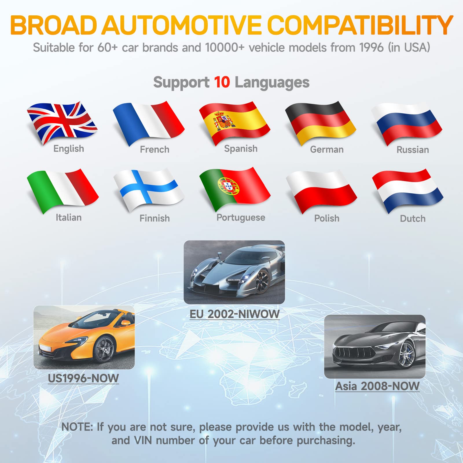 ANCEL BA201 OBD2 Scanner Diagnostic Tool Car Code Reader Engine Fault Code Reader Scanner Diagnostic Scan Tool for All OBD II Protocol Cars Since 1996