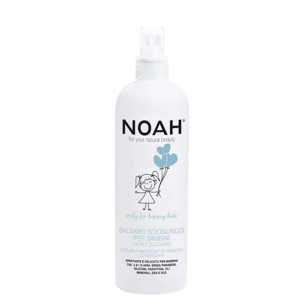 NOAH Conditioner Detangler for Kids - Milk & Sugar Conditioner with Vitamin E - Vegan, Gentle Hair, Non Toxic, Frizz Free, Eco Friendly Conditioner - 8.5 fl.oz