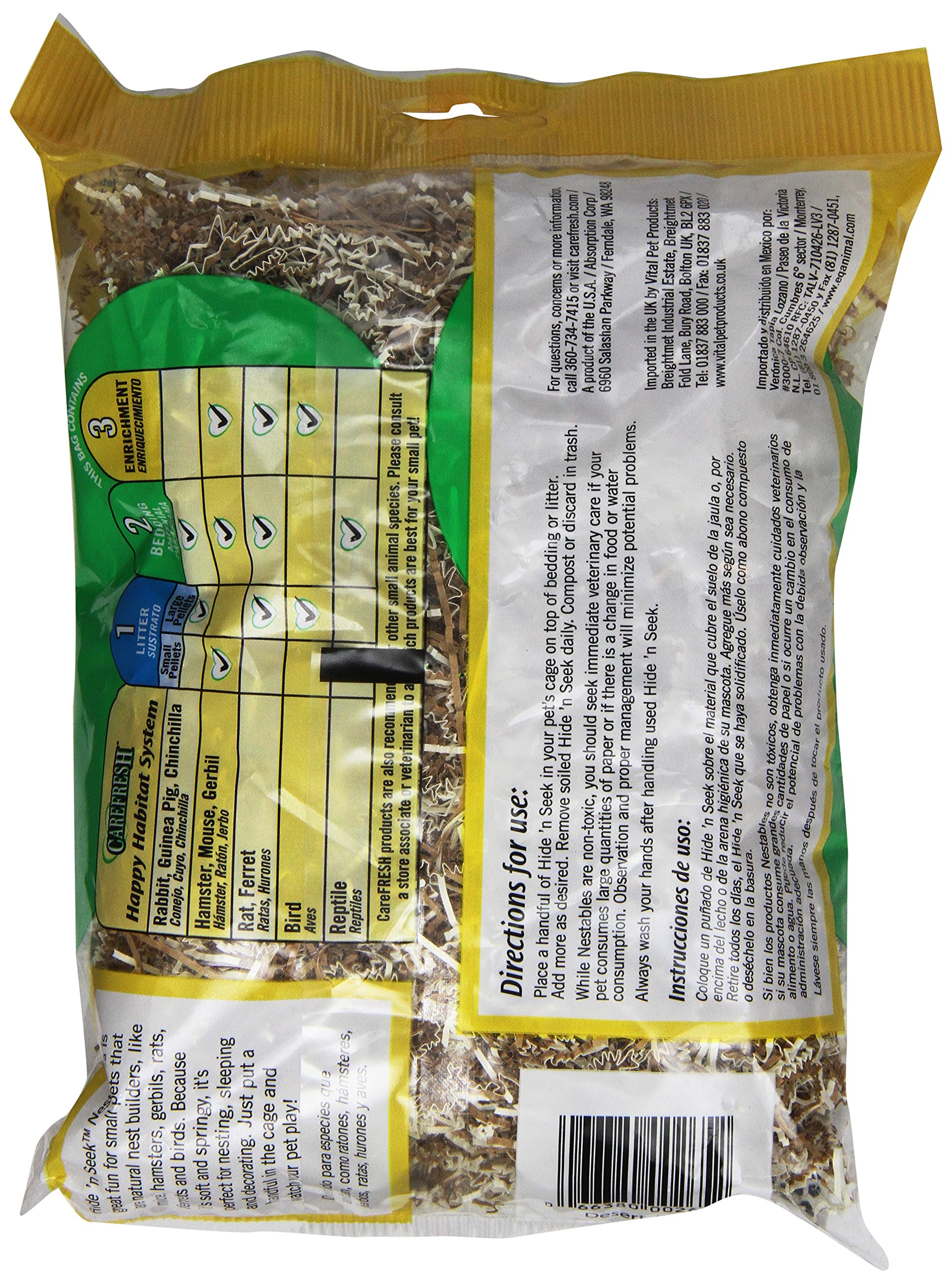 Absorbtion Corp Carefresh Hide-N-Seek Nestables Litter, Desert, 2-Ounce