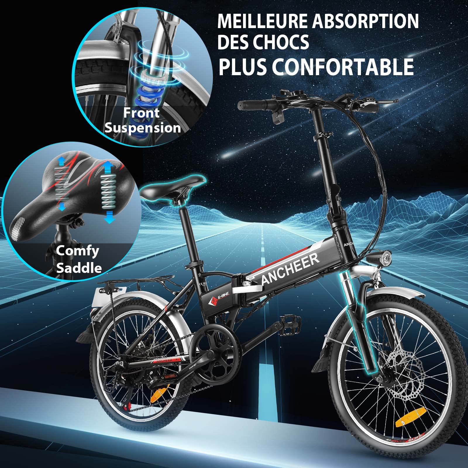 ANCHEEER 26inch Mountainbike Electric Bike