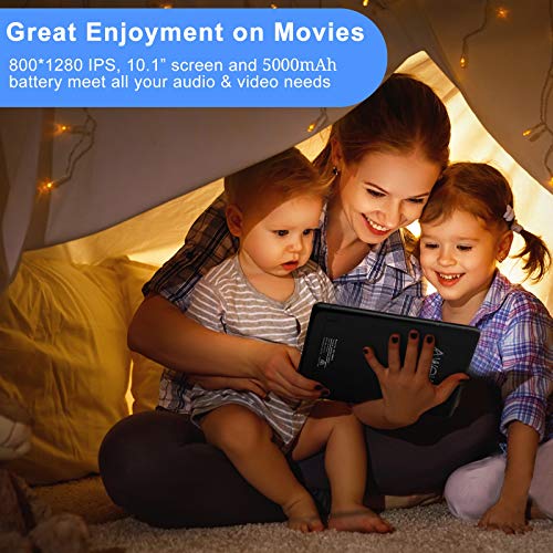 AWOW Tablet 10.1 inch Android Tablet, 1.5GHz Quad Core, 2GB RAM, 16GB ROM, 1280 x 800 HD IPS, 0.3MP & 2MP Camera, Android 10(Go Edition), 2.4G WiFi, Bluetooth 4.0, 5000mAh Battery Capacity
