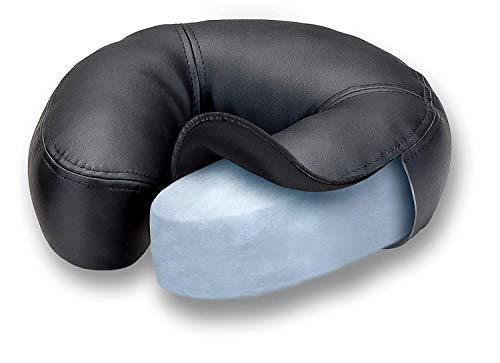 EARTHLITE Massage Table Face Cradle DELUXE ADJUSTABLE - Durable, Fully Adjustable Headrest Platform for massage chairs & tables, Black