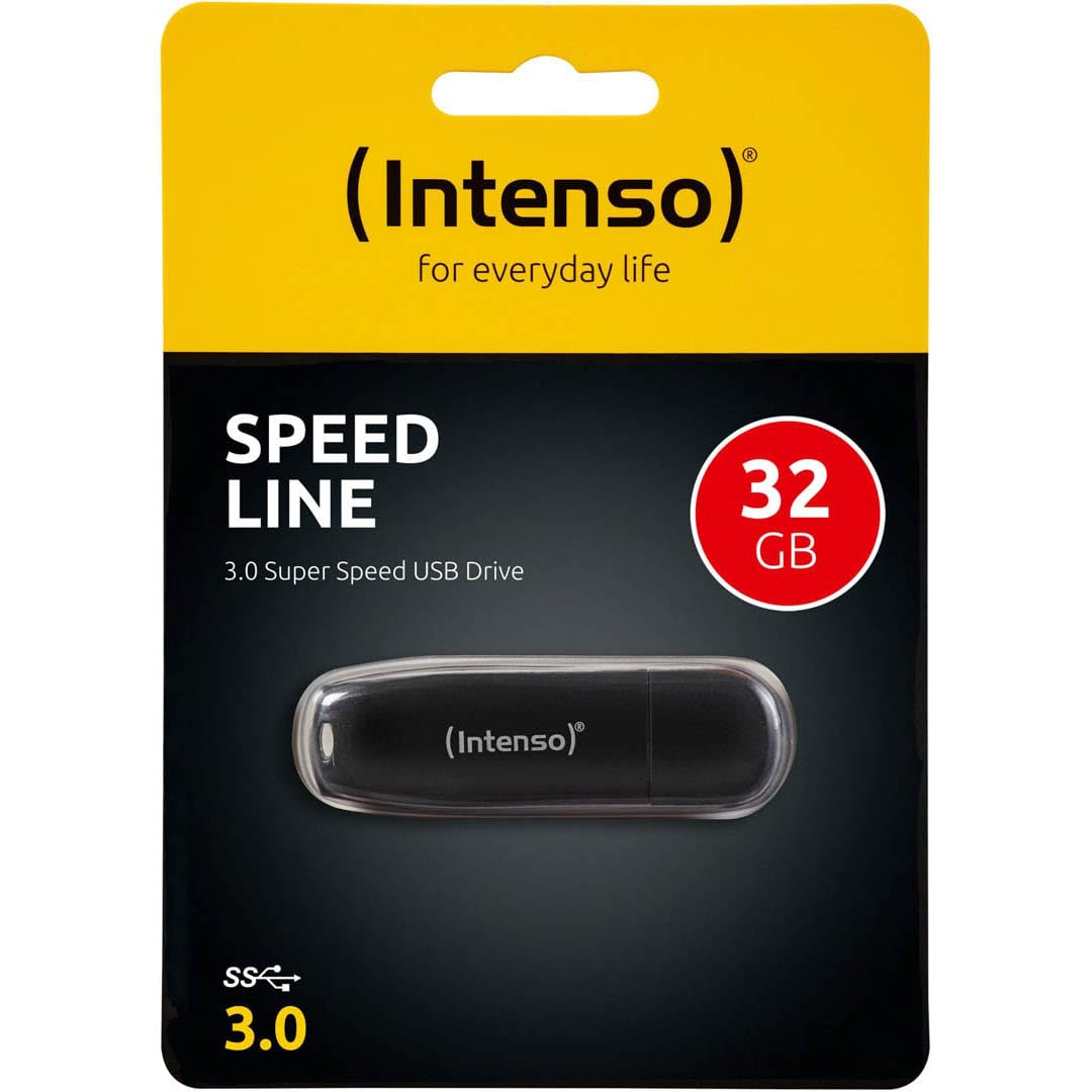 Intenso Speed Line - Flash Drive 32 GB - USB 3.2 Gen 1x1, Black