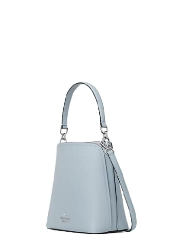 Kate Spade Darcy Refined Grain Leather Small Bucket Bag Crossbody (Ocean Fog)
