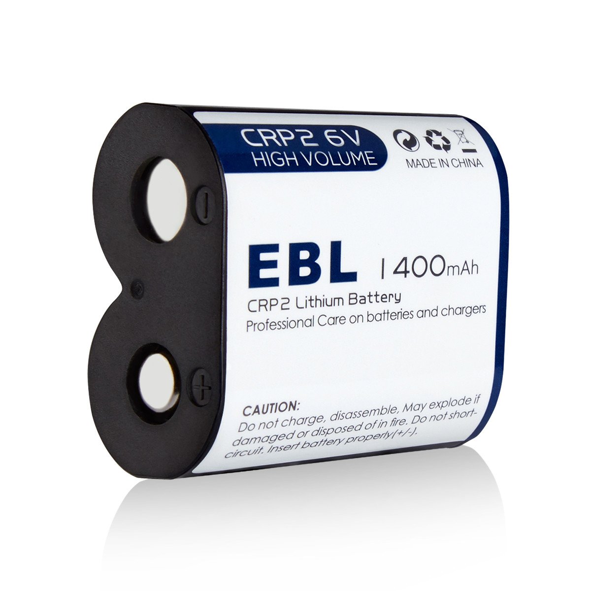 EBL CR-P2 Batteries, 6V 1400mAh Lithium Photo Battery Replaces 223A DL223A EL223AP
