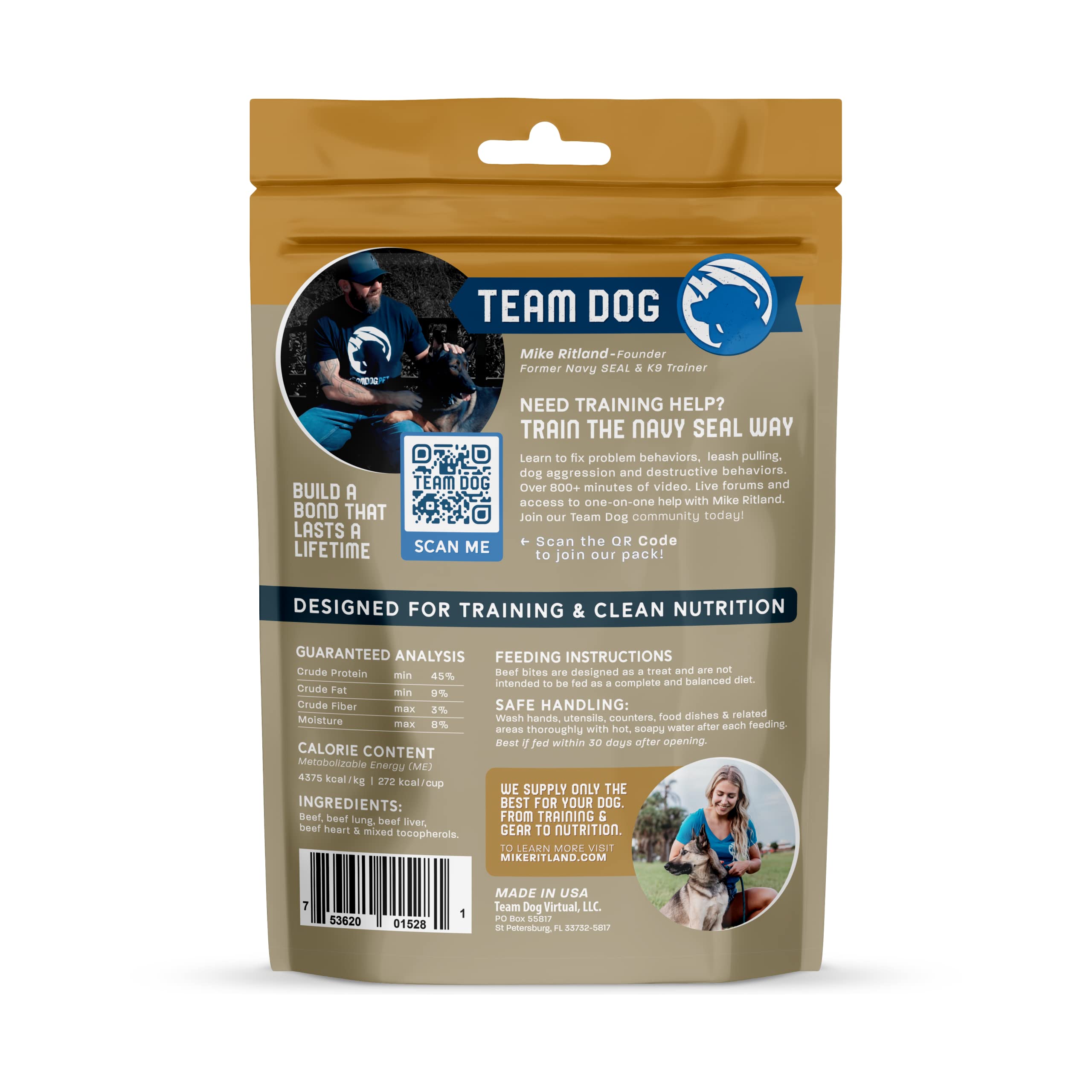 Team Dog Beef Heart, Lung & Liver Dog Treats, 5.4 Oz, Gluten-Free, Grain-Free Training Treats