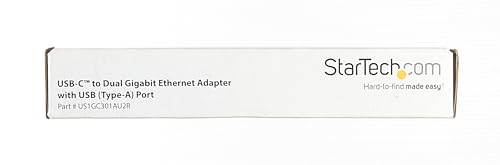 StarTech.com USB-C to Dual Gigabit Ethernet Adapter with USB 3.0 (Type-A) Port - USB Type-C Gigabit Network Adapter (US1GC301AU2R)