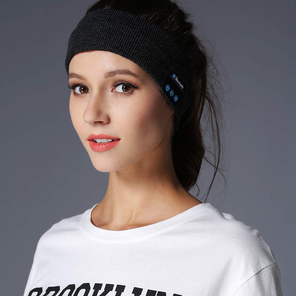 Fullgaden Bluetooth Sports Headband Headphones with Ultra-Thin HD Stereo Speakers Perfect for Sleeping,Workout,Jogging,Yoga,Insomnia, Air Travel, Meditation, Black