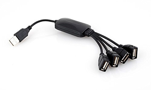 ISO TRADE Flexible Distributor USB 2.0 Hub 4 Port Cable 4 Way to 480 Mbps Adapter 842