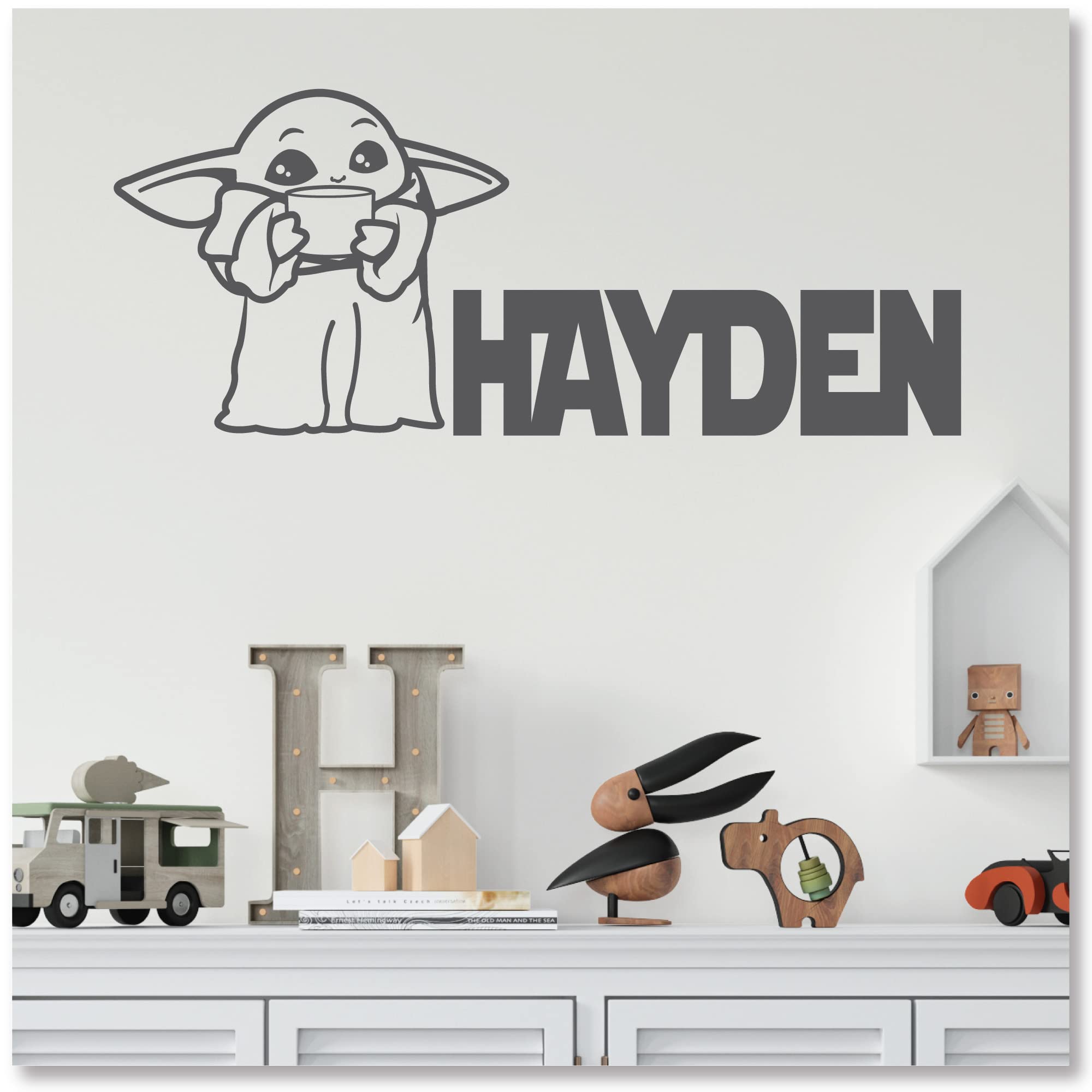 Baby Space Creature Personalized Name Vinyl Wall Decal