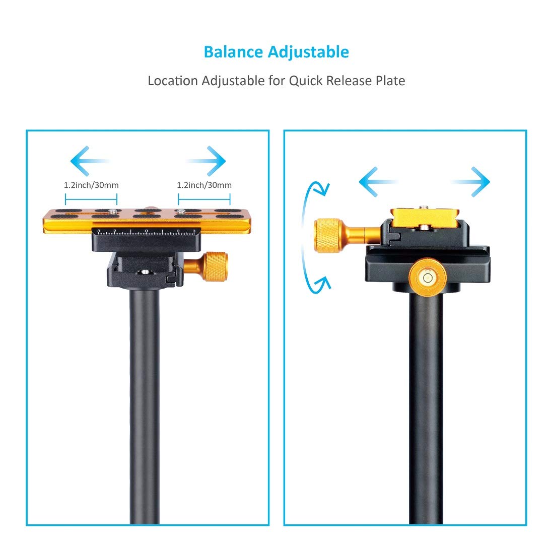 ANNSM Upgraded HS60r Professional 24β/60cm Video Camera Handheld Stabilizer for DSLR Cameras/Camcorders/Home DV/Smartphones/iPhones Height/Weight Adjustable with Extra Weight Plates in Orange Color