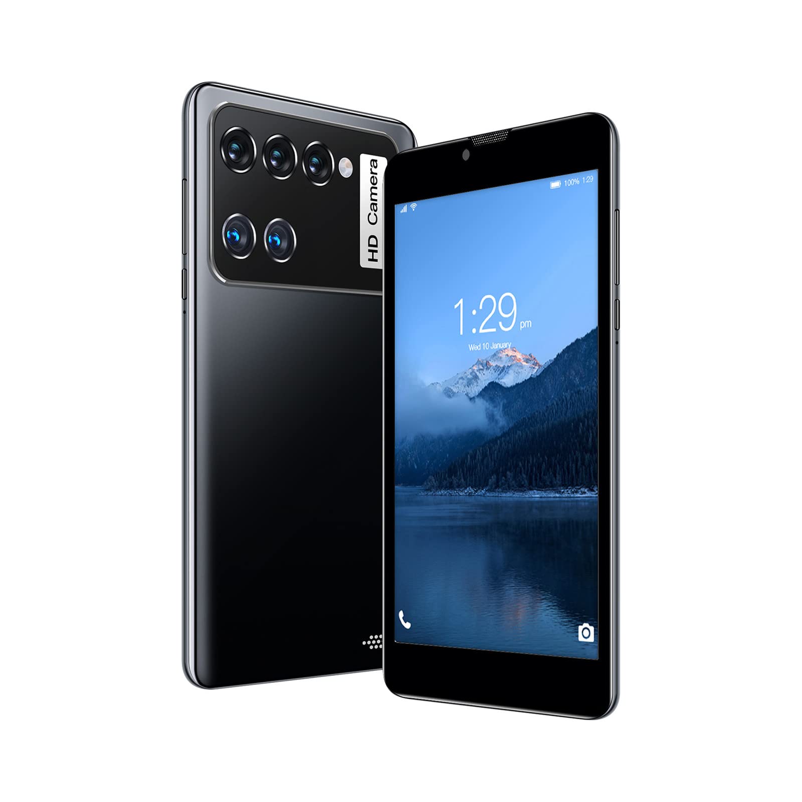 Android Tablet, All-New Fire 7" Unlocked Phablet WiFi Blue-Tooth Game Tablet, Alloy Metal Cover, IPS HD Display, Long Battery Life, Dual Camera, 1G + 16G, 8 Core Processor (Black)