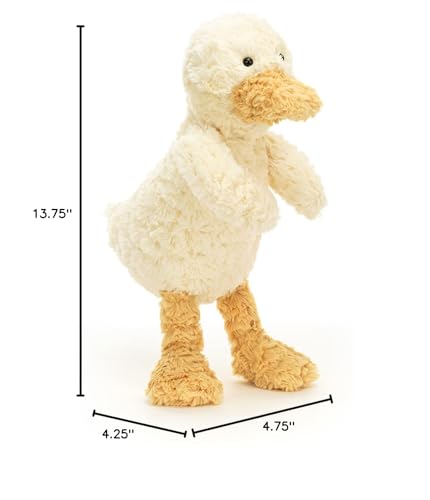 Jellycat Tumblie Duck Stuffed Animal, Medium 14 inches| Ducks and Ducklings Plush Toy | Classic Children's Gift