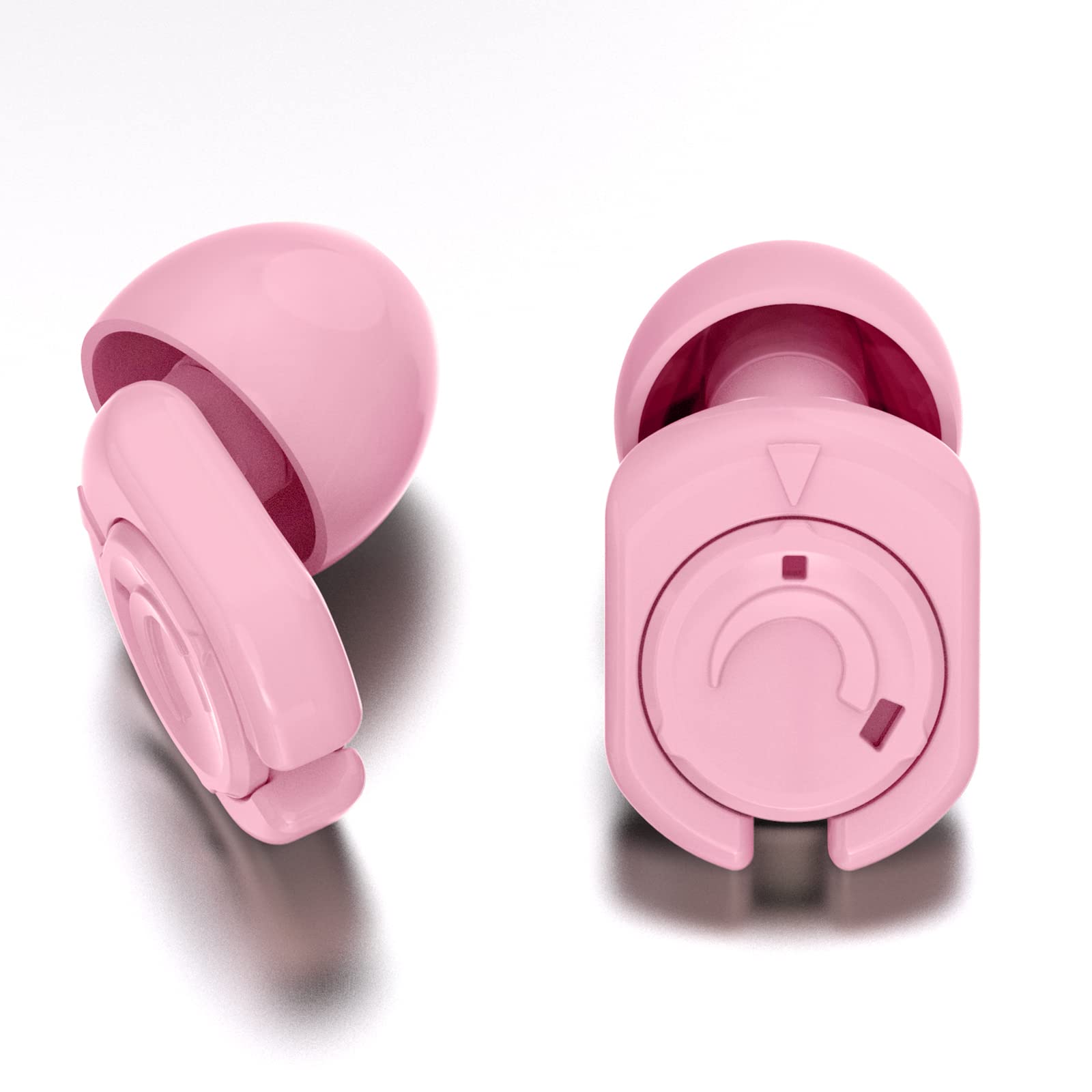 Adjustable Ear Plugs for Noise Reduction-3 Pairs of Reusable Hearing Protection in S/M/L for Sleep, Studying, Flights, Noise Sensitivity-Pink