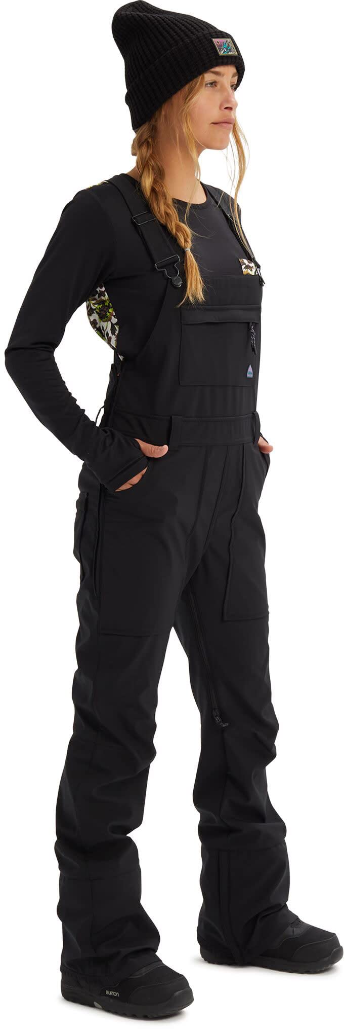 Burton Womens Avalon Bib Softshell, True Black, Small