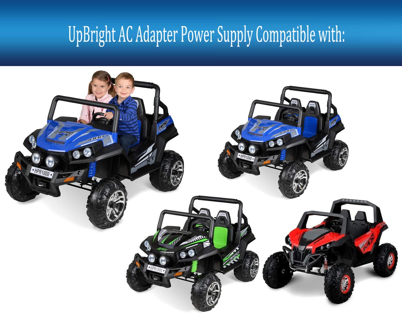 UpBright 12V AC/DC Adapter Compatible with Yamaha Hyper Toy HPR900 HPR1000 MX-1000 UTV Ride-On Vehicle 12 Volt Battery Electric Car Side by Side HPR-900 DOHC HPR-1000 MX1000 UTV-1000 XUV Power Charger