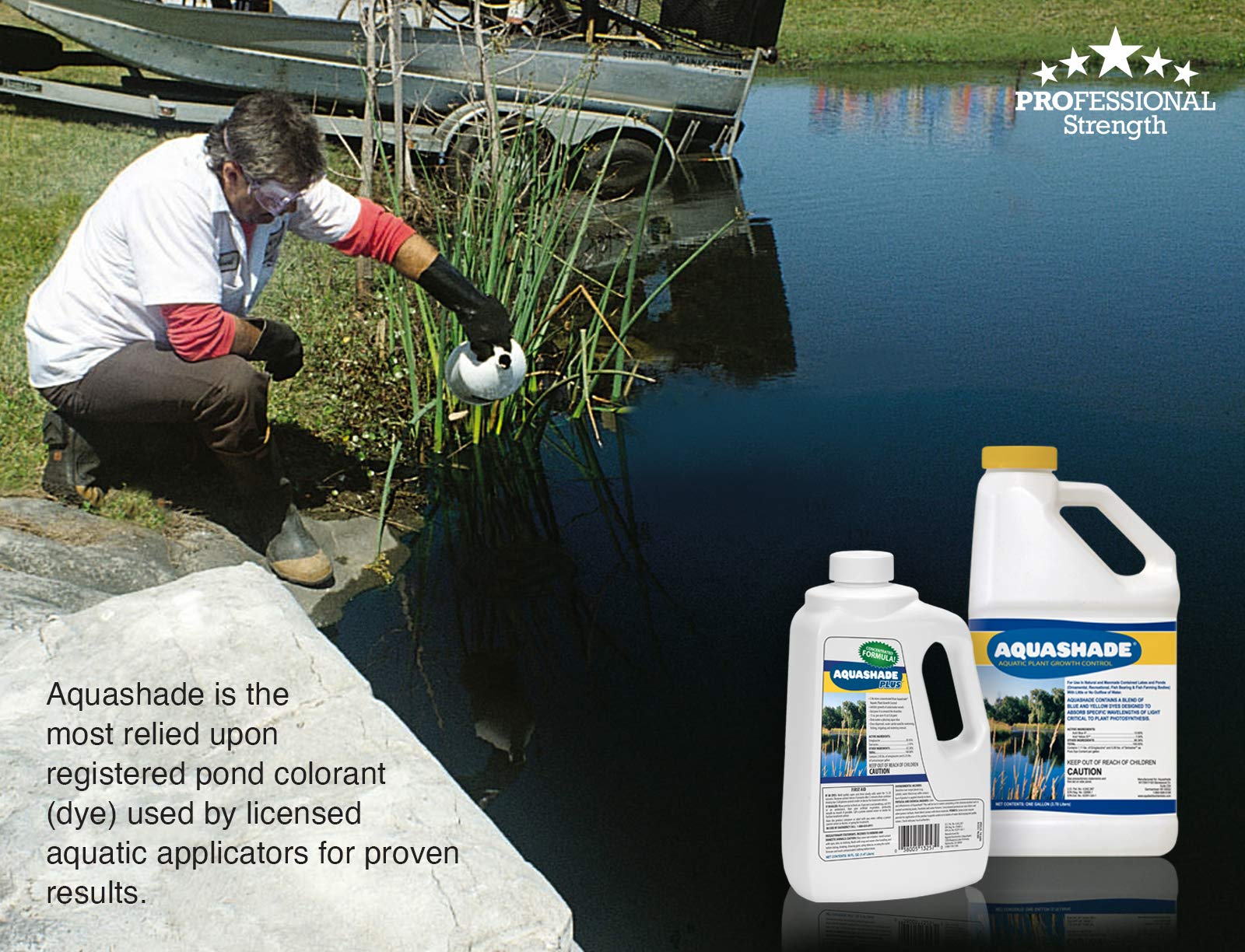 Aquashade Aquatic Plant Growth Control, 1 gal, Blue