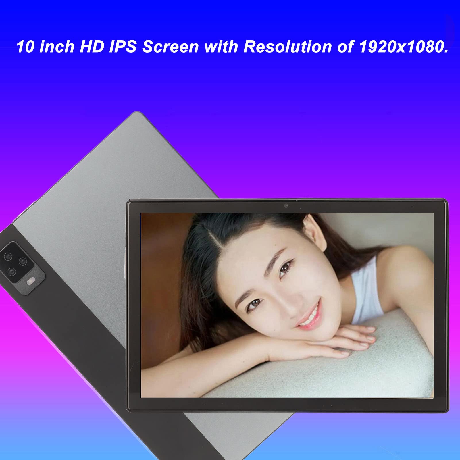 Android 12 Tablet 10 Inch Tablet, Octa Core CPU 8GB RAM 256GB ROM, IPS Screen and Dual Speakers, 7000mAh Battery, HD Calling Tablet, Gray