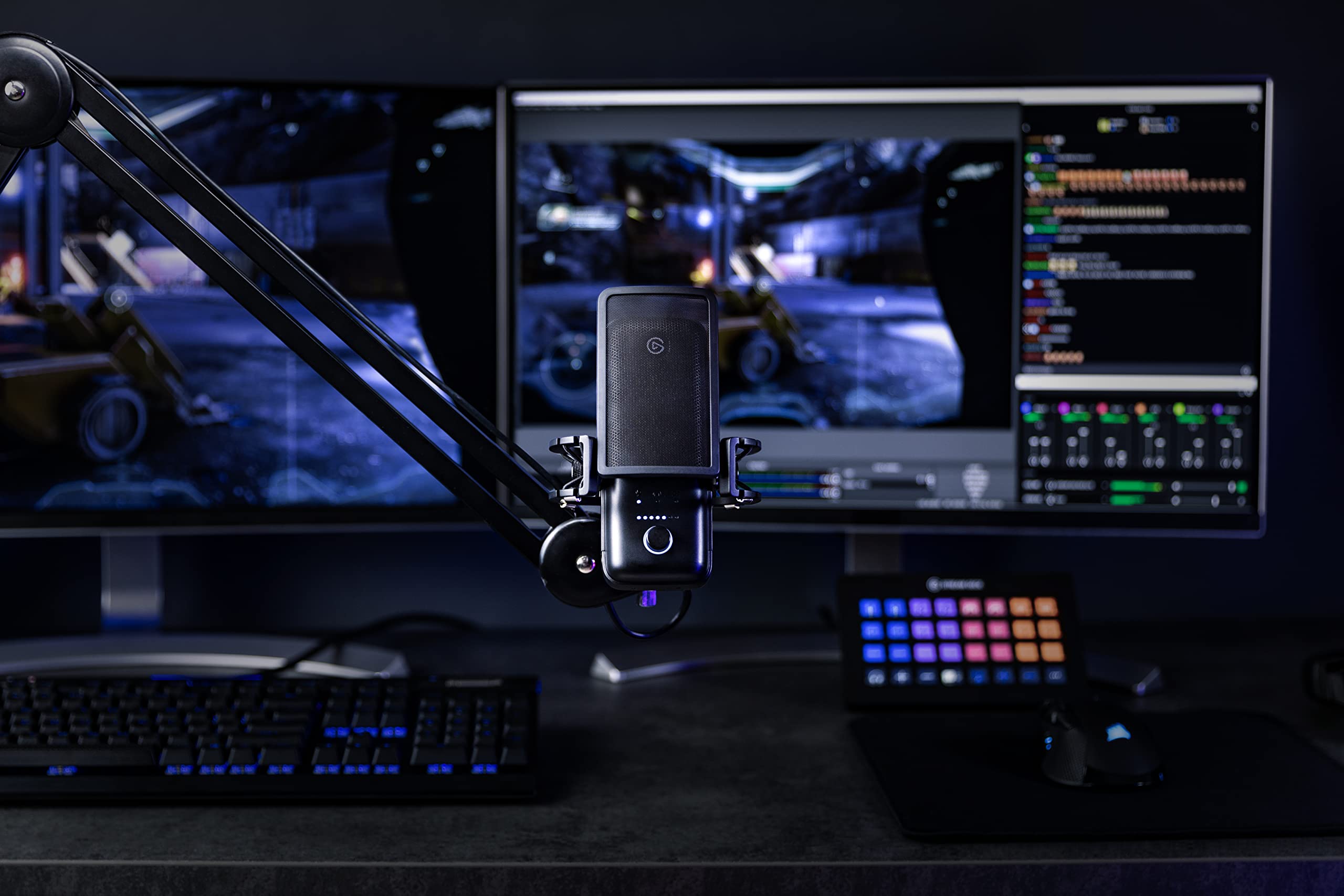 Elgato Pro Audio Transparency Set - Premium USB Condenser Microphone, Anti-plosive noise shield for Streaming, Podcasting, Recording, Gaming, Home Office and Video Conferencing