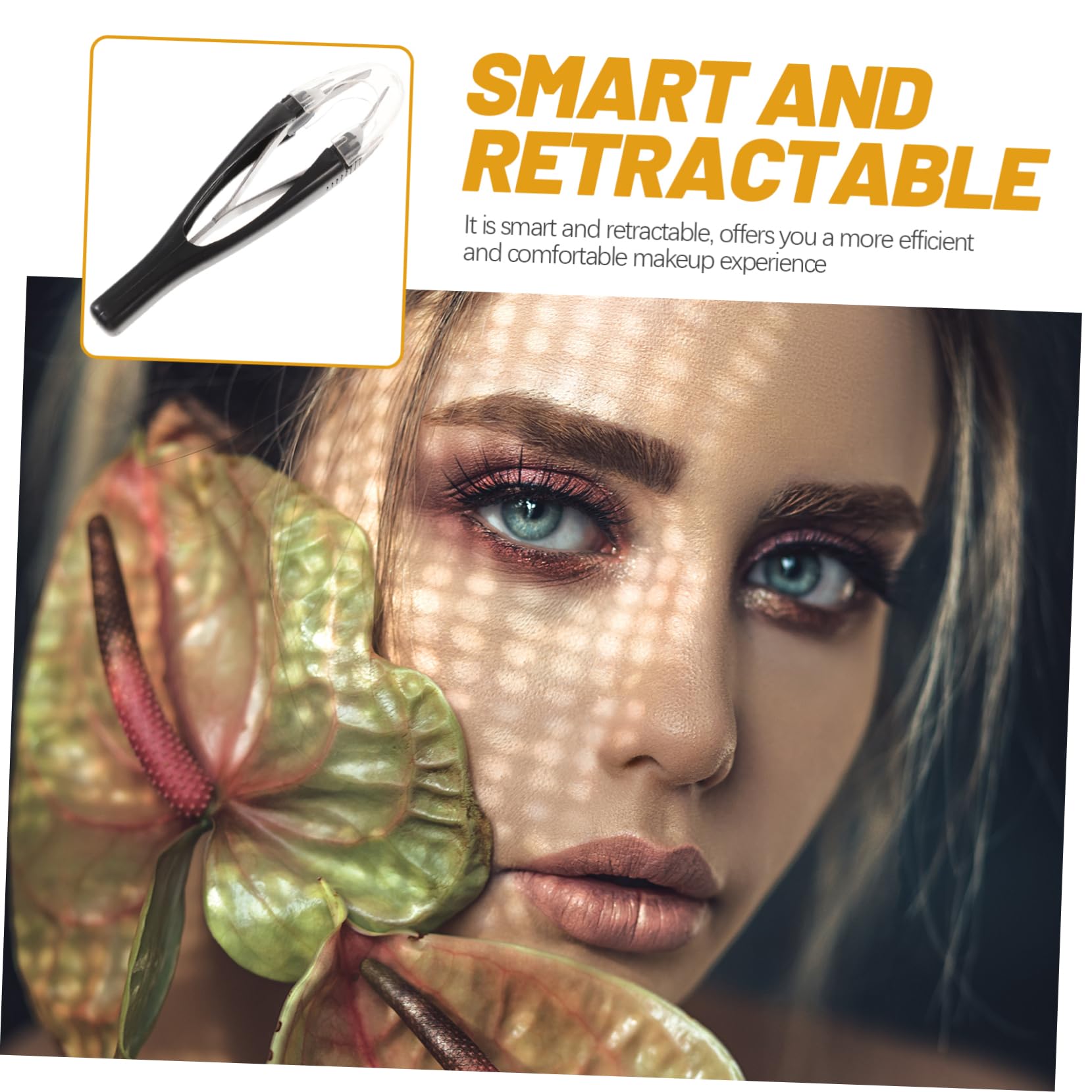 Frcolor Eyebrow Tweezers Automatic Retractable for Facial Eyebrow Removal (Color Random)