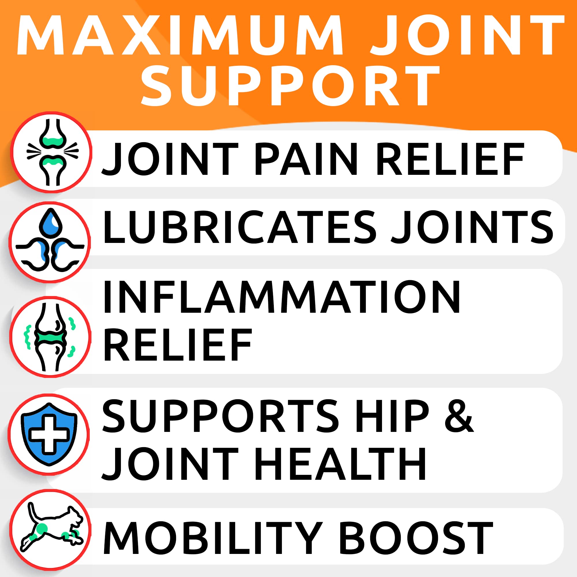 Glucosamine Treats + Probiotics Chews Bundle - Senior Advanced Joint Health + Upset Stomach Relief - Chondroitin, Omega-3 + Digestive Enzymes, Prebiotics - Hip & Joint Care + Improve Immunity - 240Ct
