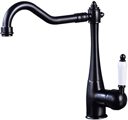 Bathtub Faucet Nostalgia Kitchen Mixer Sink Faucet Country House,Single Lever Mixer Water Tap with Ceramic Brass Handles,360 ° Swivel Ceramic Handles