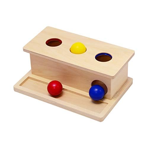 Elite Montessori Baby Object Permanence Ball Push Toddlers and Preschoolers Toy, 1 Year Old Up Baby Learning Material