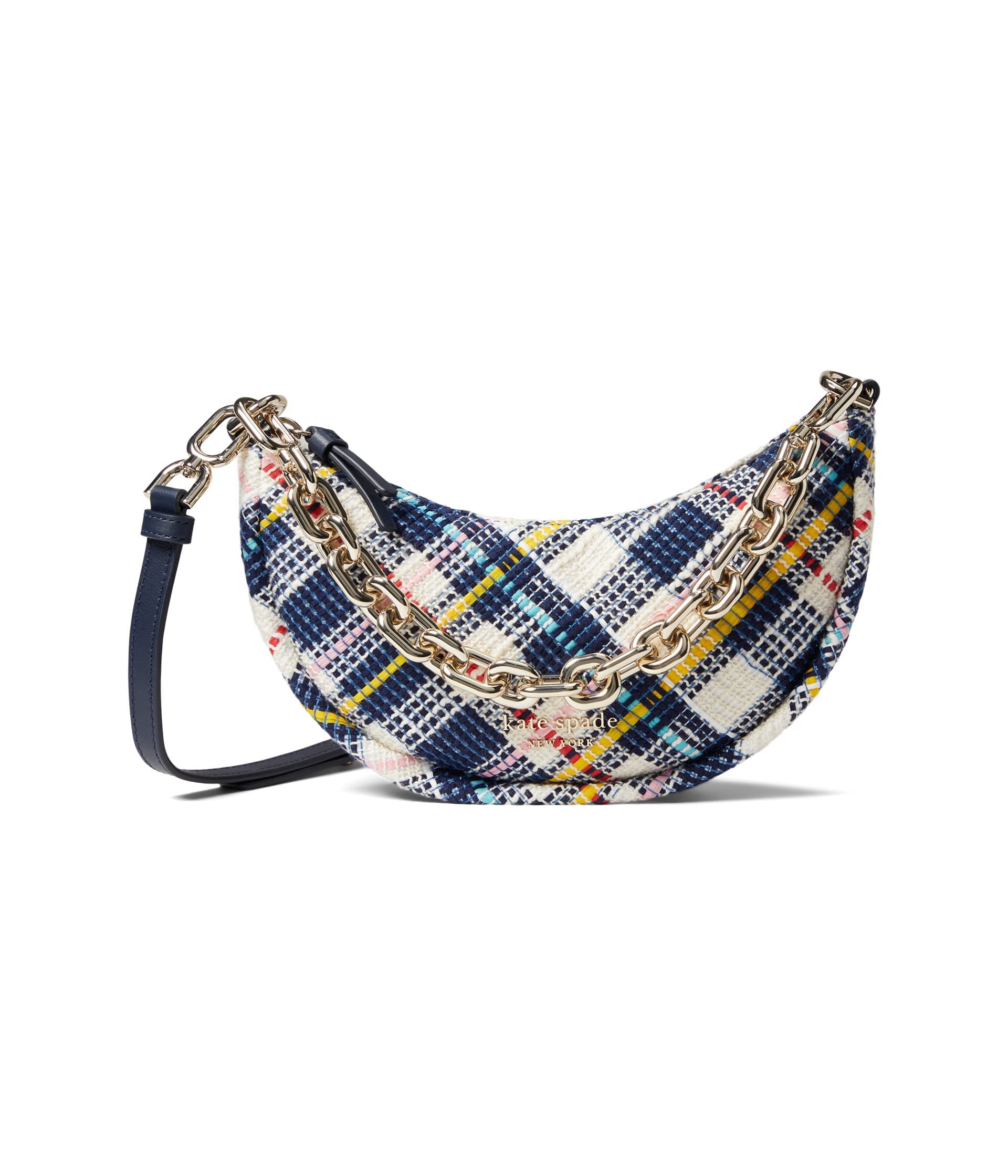Kate Spade New York Smile Tweed Fabric Small Crossbody Parchment Multi One Size