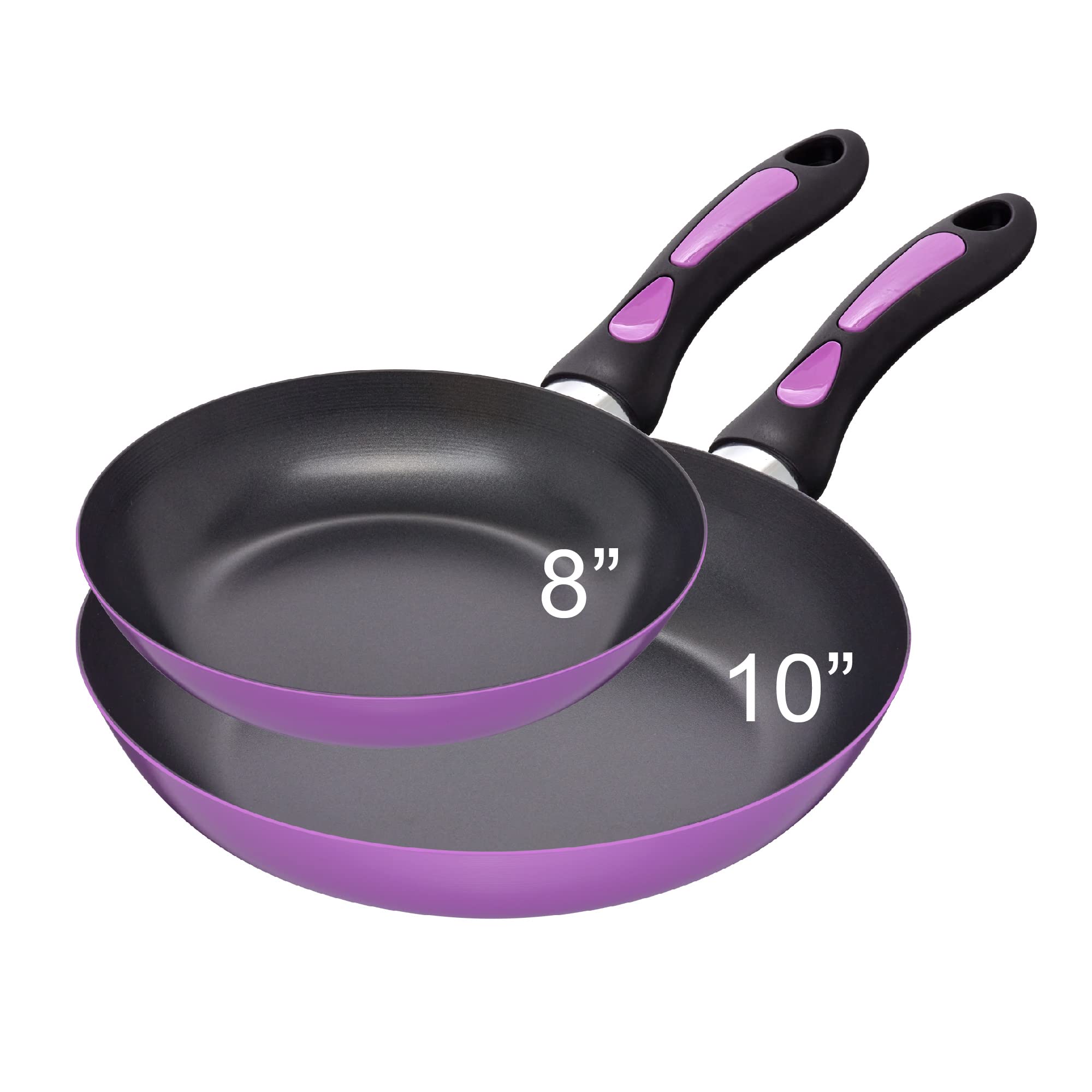 Amazing Abby 10-Inch Non-Stick Frying Pan with Heat-Resistant Easy-Grip Handle, Stir Pan, Egg Pan, Omelet Pan, Carbon Steel Cookware, BFA/PFOA-Free, Oven/Stove/Dishwasher-Safe