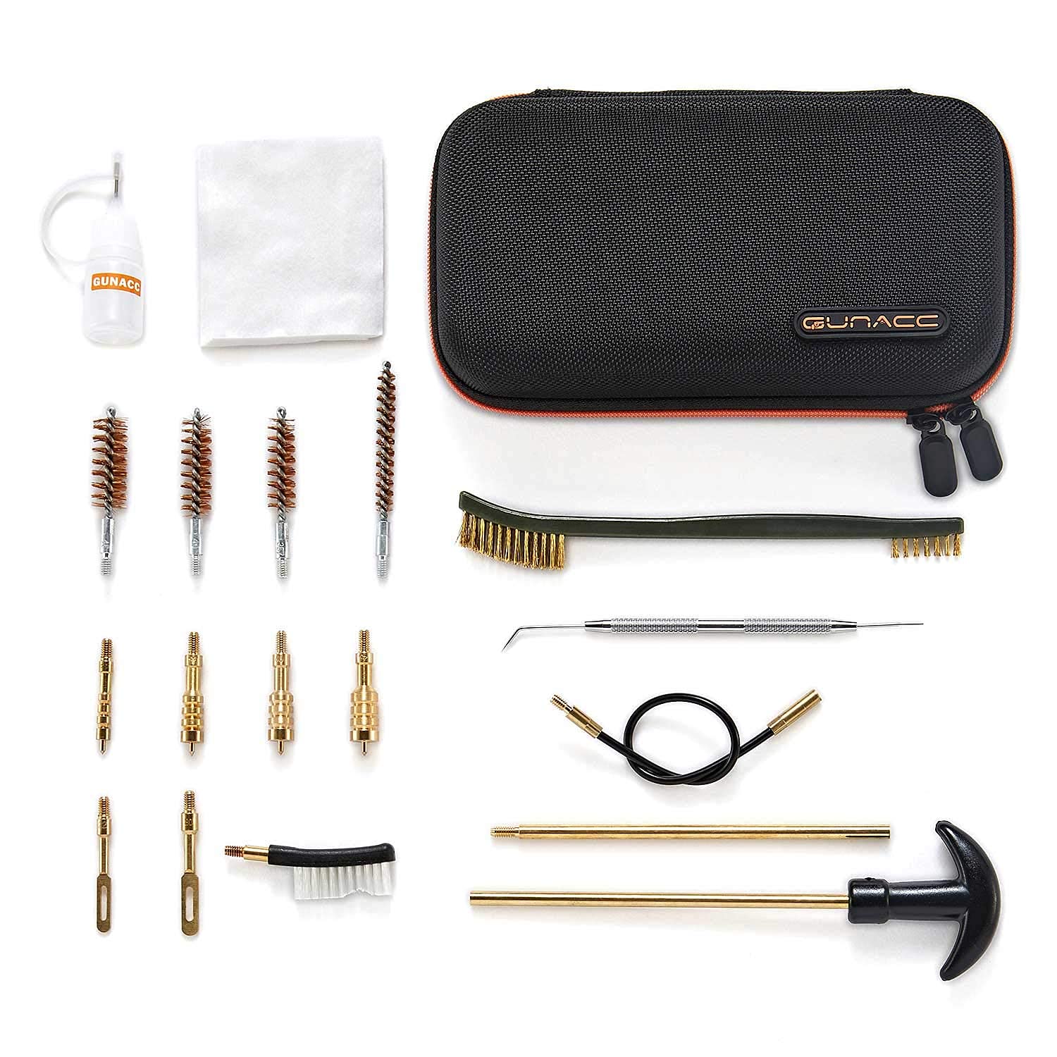 9mm Cleaning Kit, GUNACC Pistol Cleaning Kit, Handgun Cleaning Kit, for .22 .357 / .38 / 9mm .40 .45 Caliber Pistol