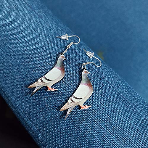 9Pairs Novelty Parrot Owl Dove Bird Acrylic Dangle Drop Earrings Creative Cool Eagle Earrings For Women Cute Animal Jewelry Gifts