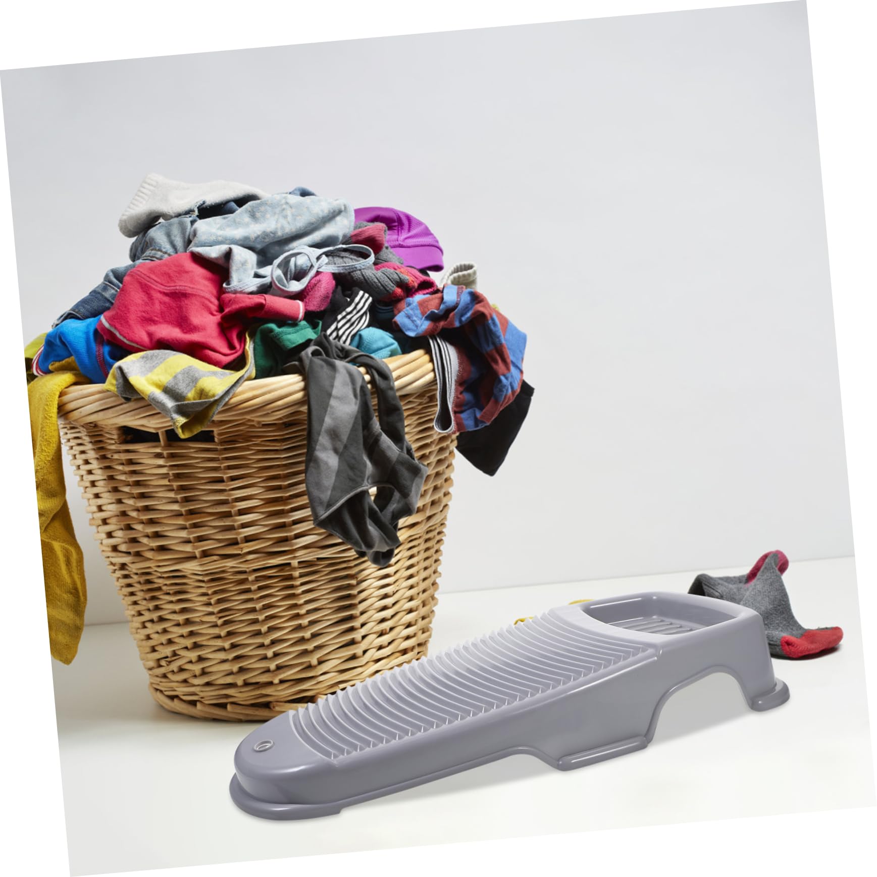Alipis Home Washboard Scoops Mini Hand Wash Hand Washing Clothes Tool Shirt Delicates Bag for Washing Machine Small Washing Machine Thickening Grey Ironing Board Travel Old Fashioned