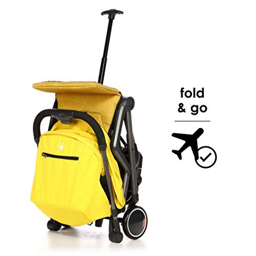 Diono Traverze Luggage-Style Travel Stroller, Black Cube