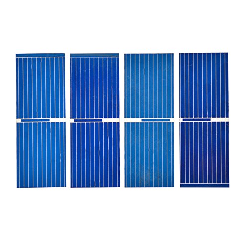 AOSHIKE 100pcs 0.5V 400mA Micro Mini Solar Cell for Solar Panels 52mmx 19mm/2ββx0.75β Polycrystalline Silicon Photovoltaic Solar Cells Sun Power for DIY Cell Phone Charger